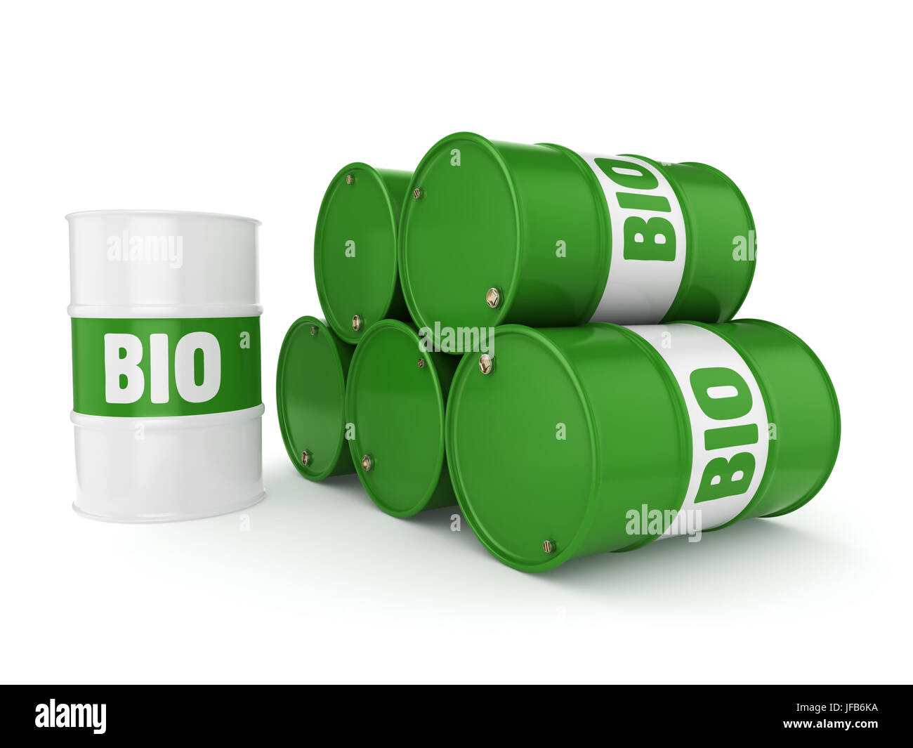 3D rendering barrel of biofuels Stock Photo - Alamy