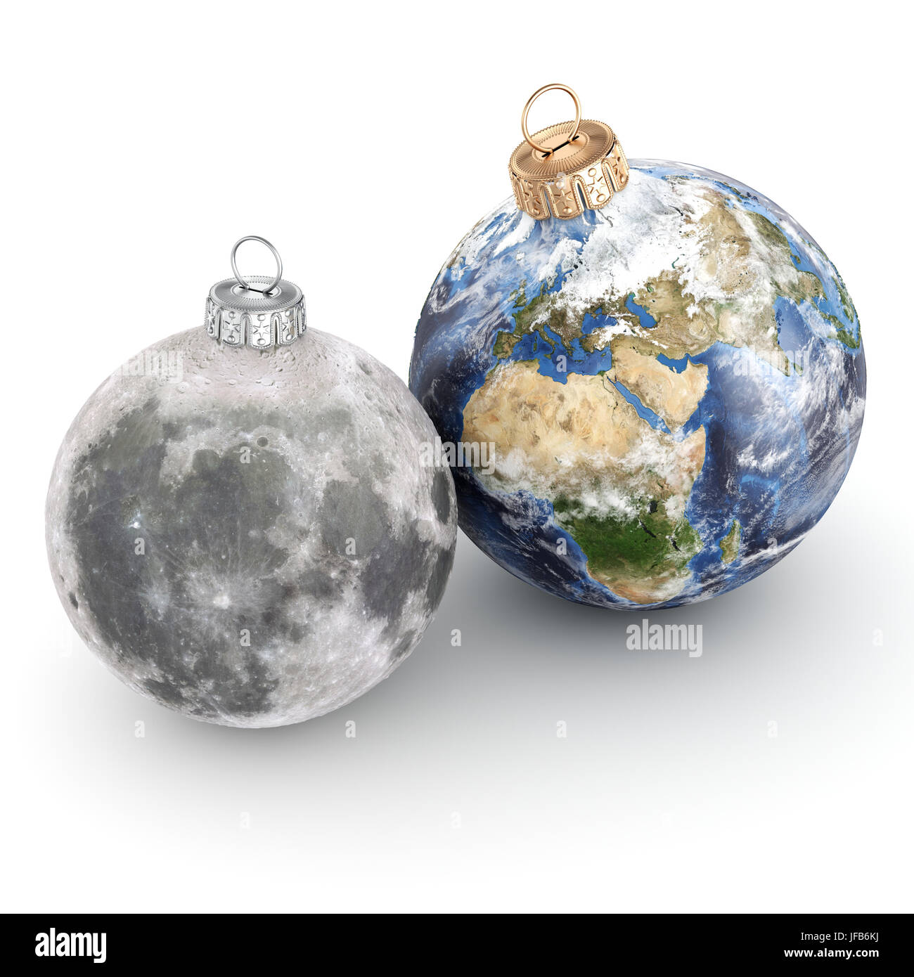 3D rendering Christmas ball Planet Earth Stock Photo - Alamy
