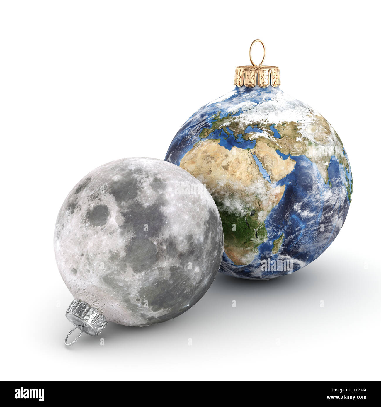 3D rendering Christmas ball Planet Earth Stock Photo - Alamy