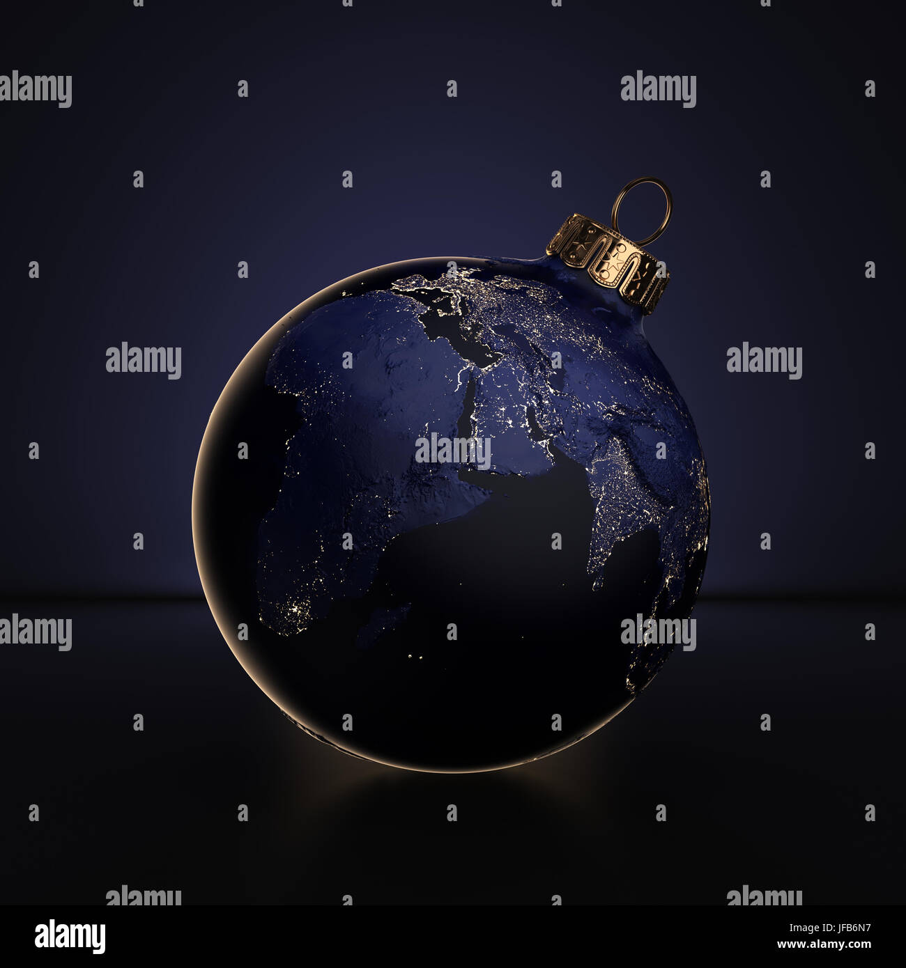 3d render christmas ball planet earth hi-res stock photography and ...
