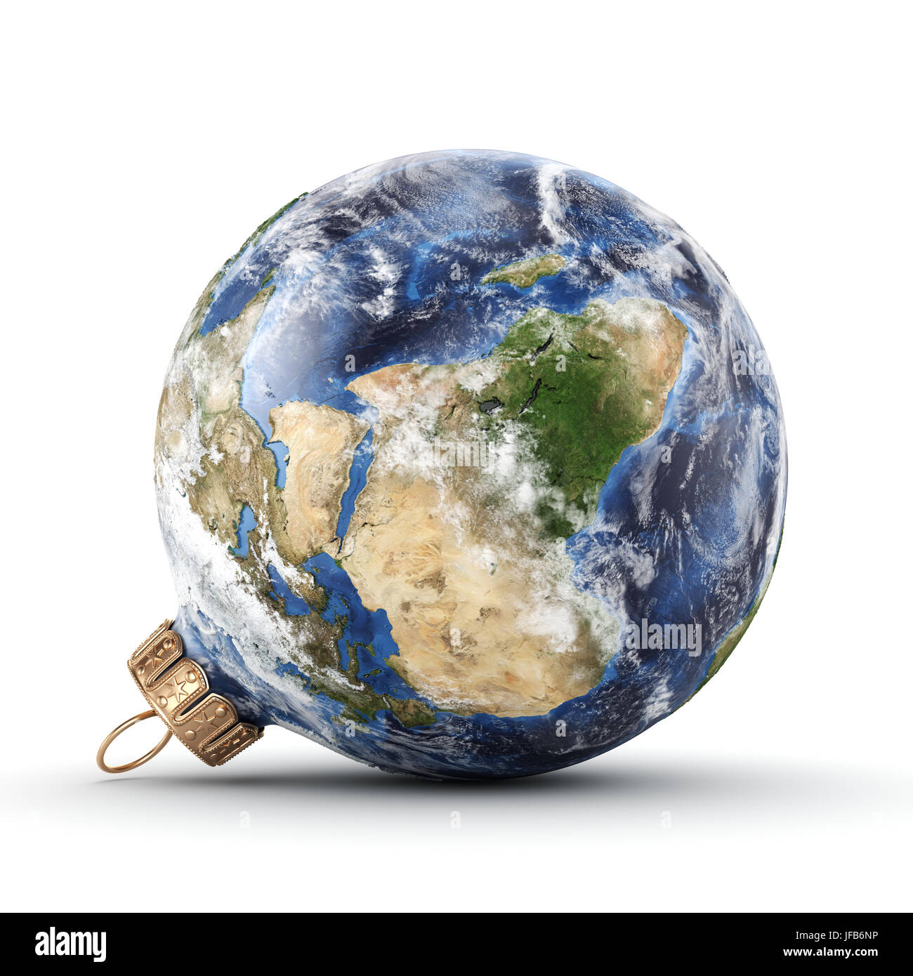 3d render christmas ball planet earth hi-res stock photography and ...