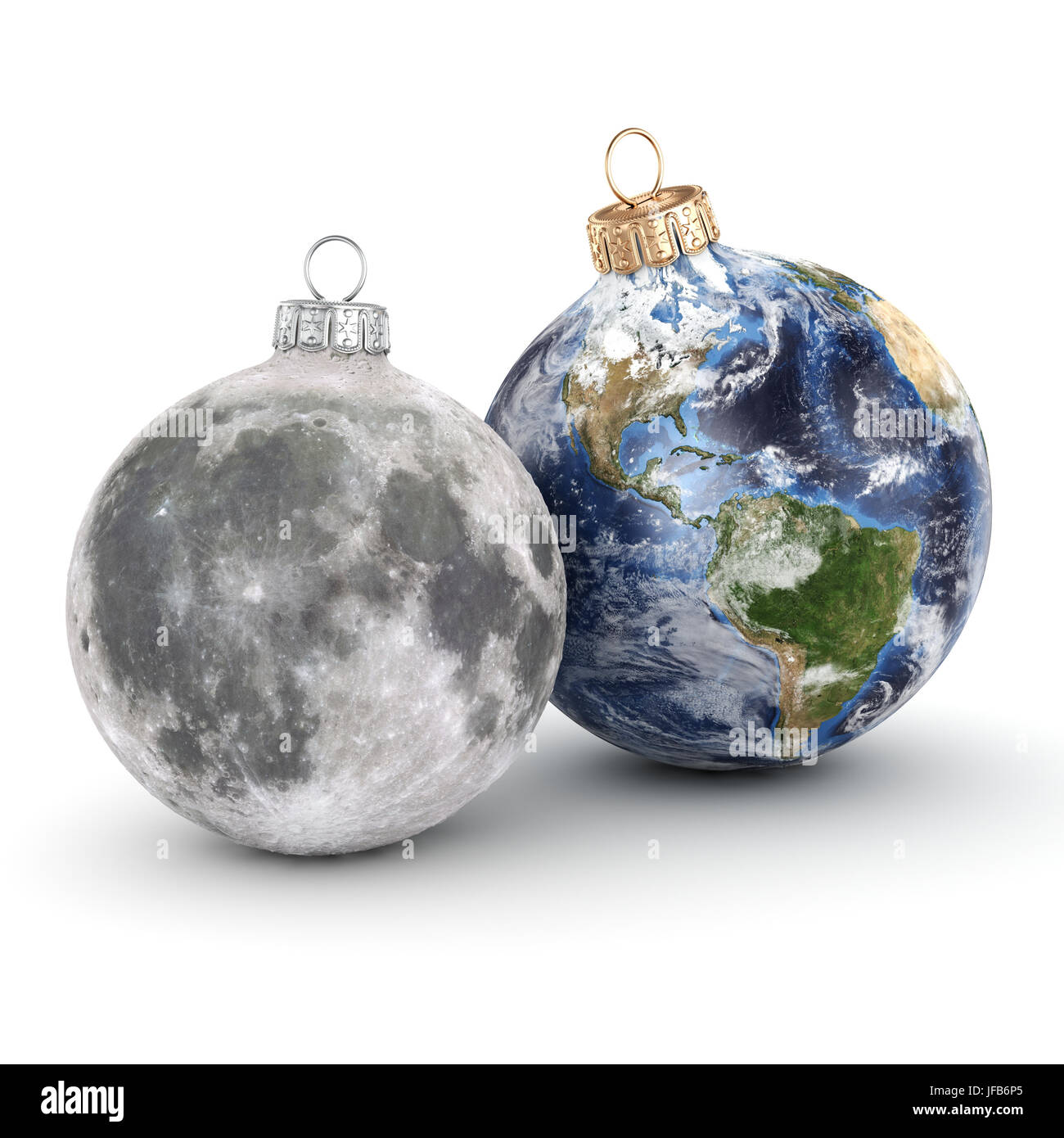 3d render christmas ball planet earth hi-res stock photography and ...