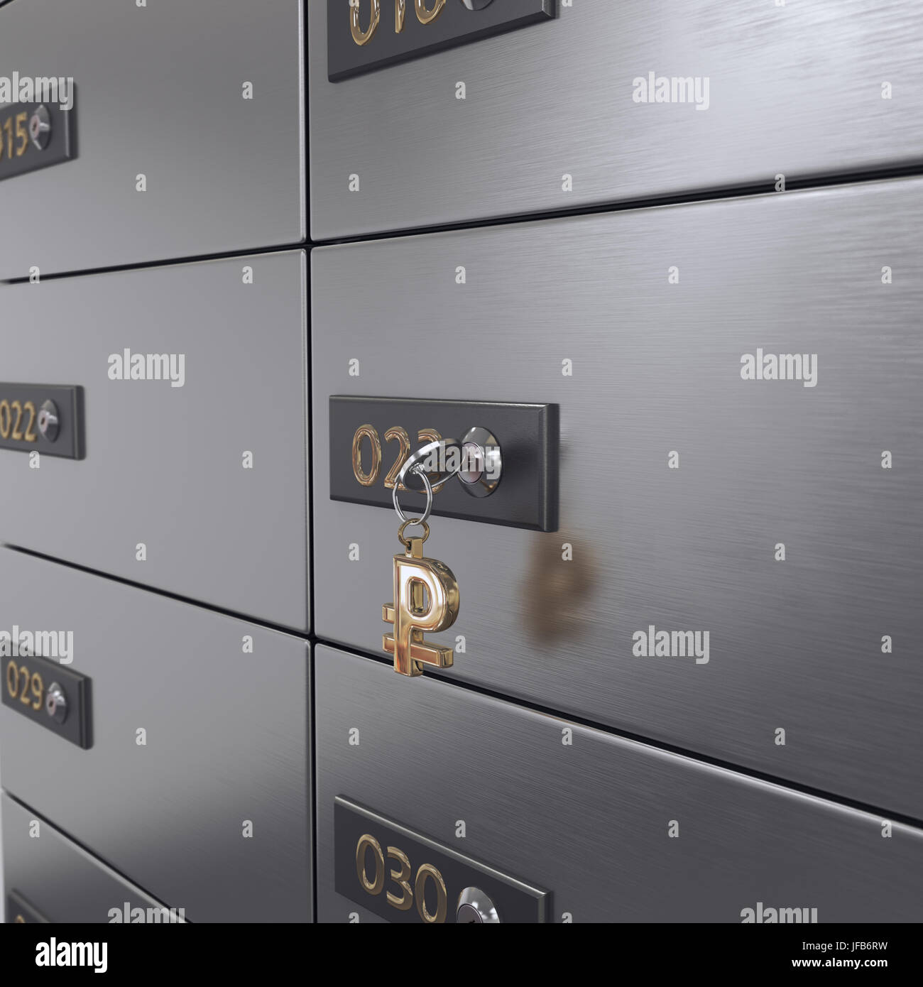 3D rendering safe deposit boxes Stock Photo - Alamy