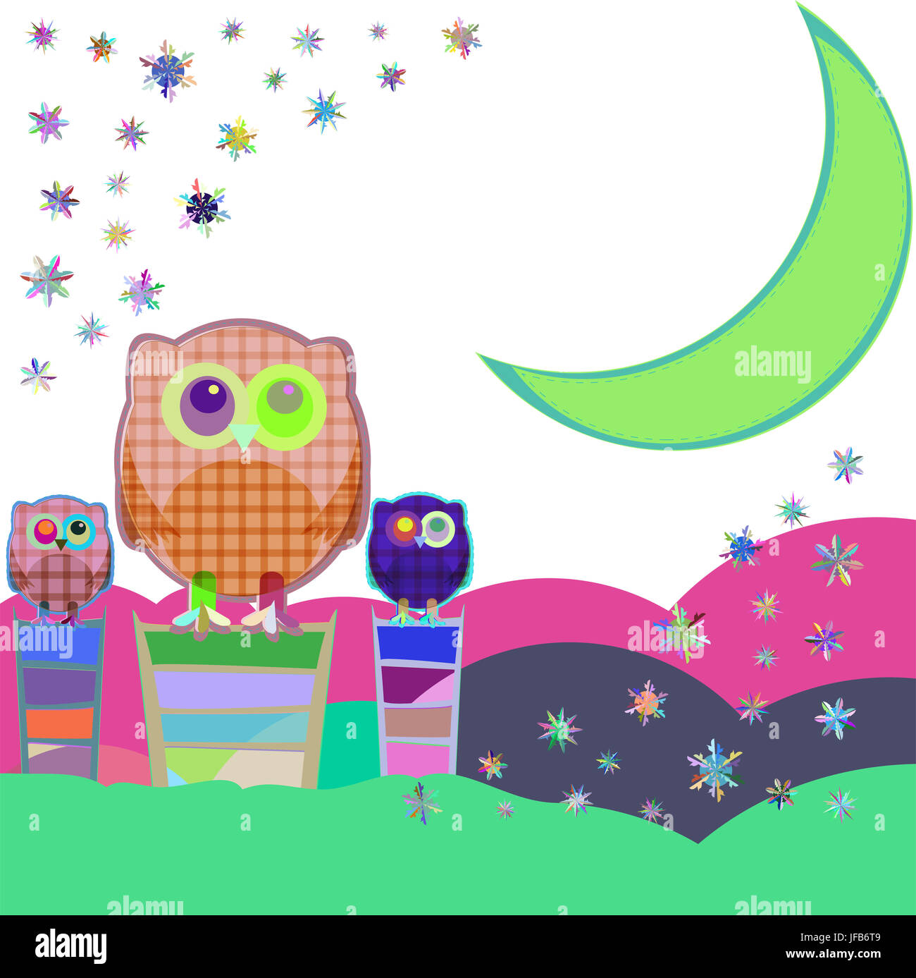 Owl moon tree hi-res stock photography and images - Alamy