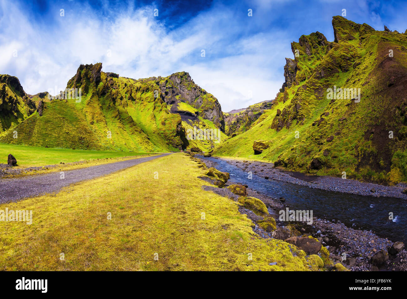 The small fast creek Stock Photo - Alamy
