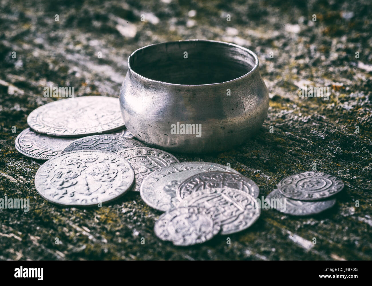 old metal coins Stock Photo - Alamy