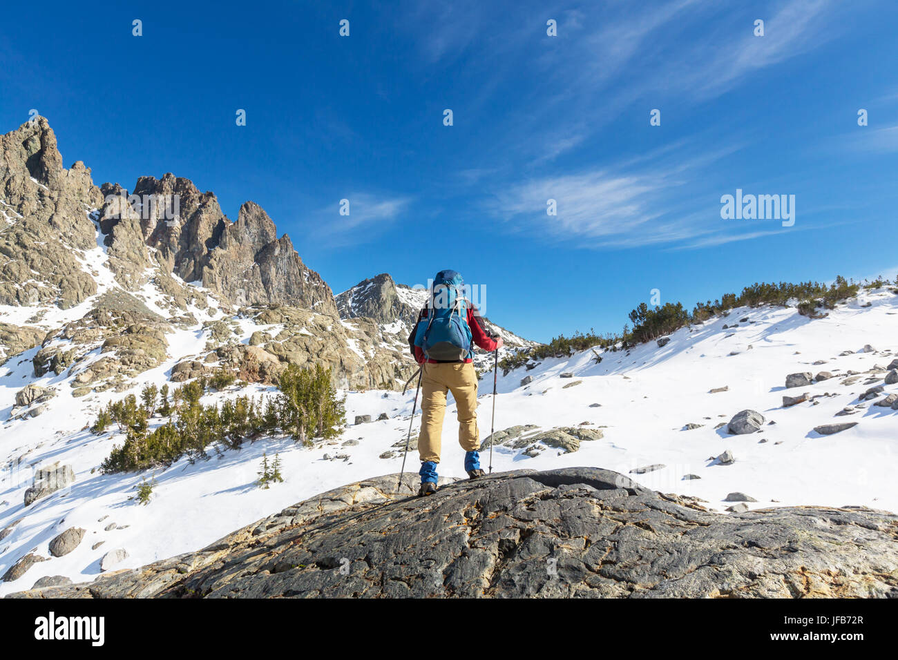 Hike in Sierra Nevada Stock Photo - Alamy