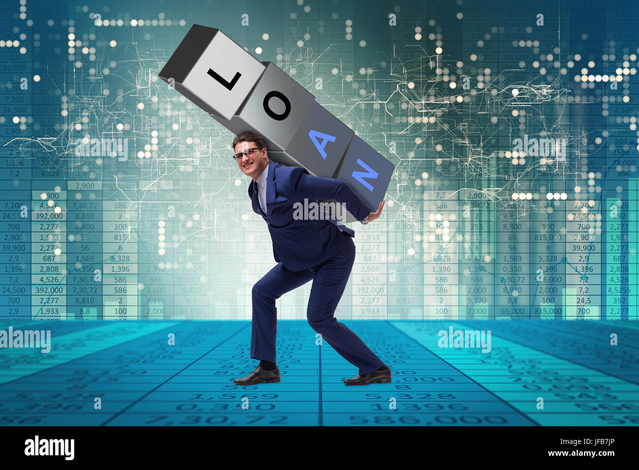 Man under burden loan hi-res stock photography and images - Alamy