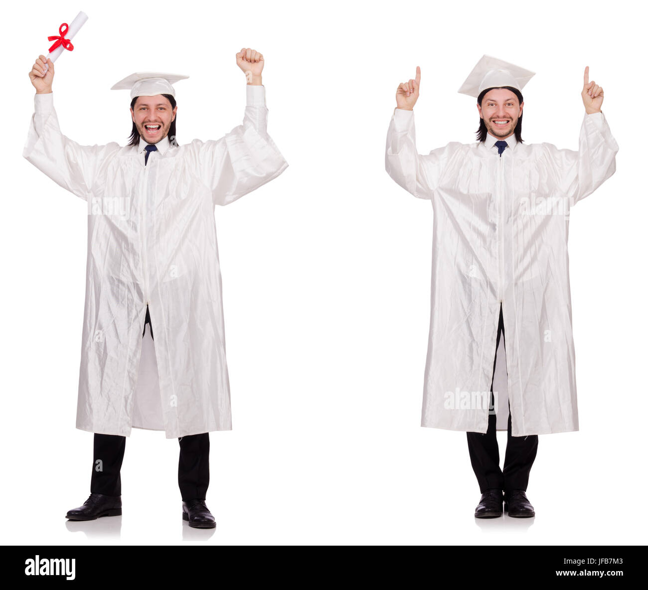 Young man ready for university graduation Stock Photo - Alamy