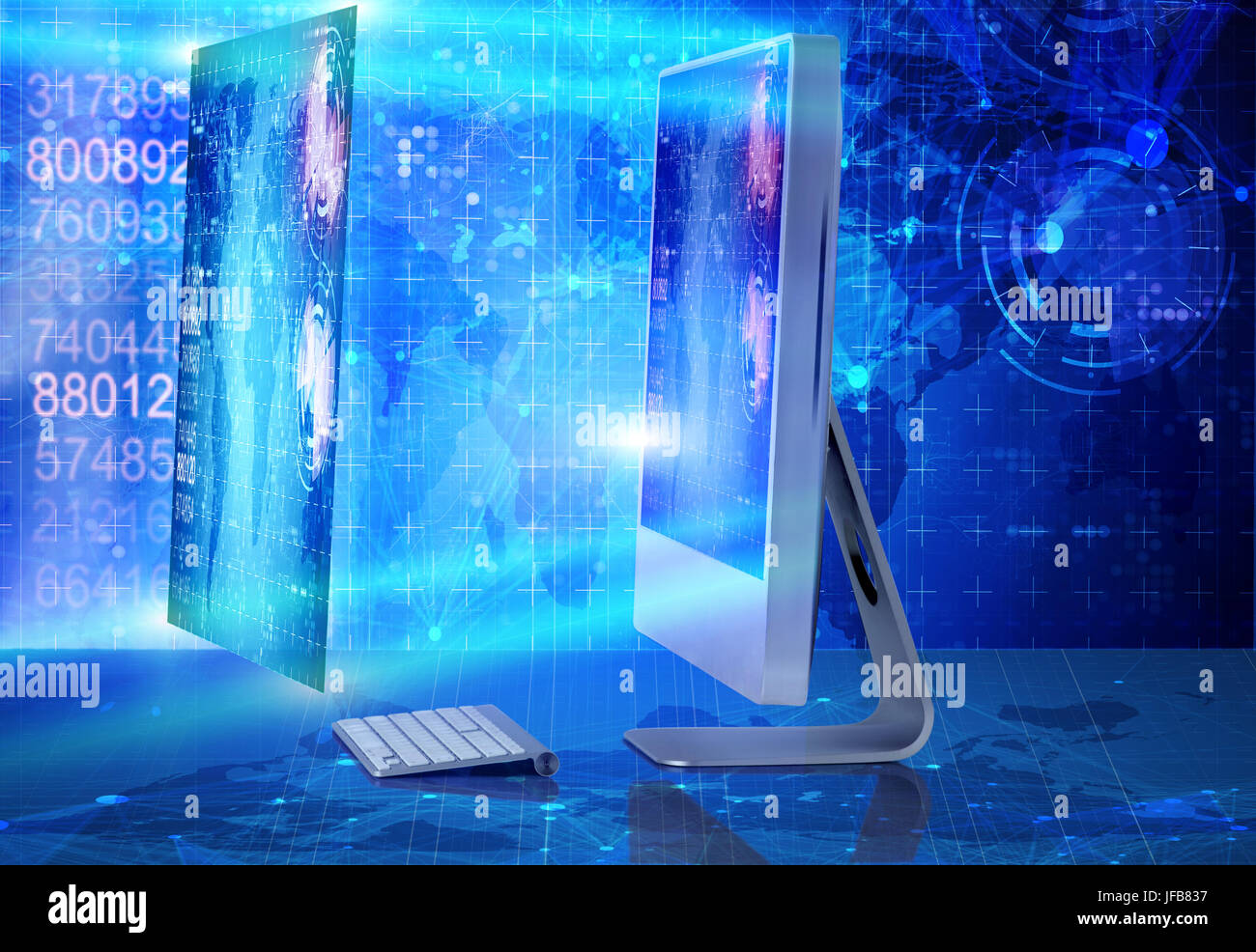 Computer screen in business concept Stock Photo - Alamy