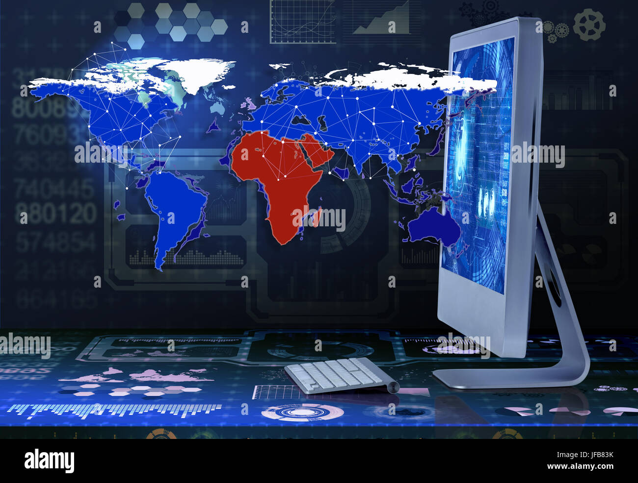 Computer screen in business concept Stock Photo - Alamy
