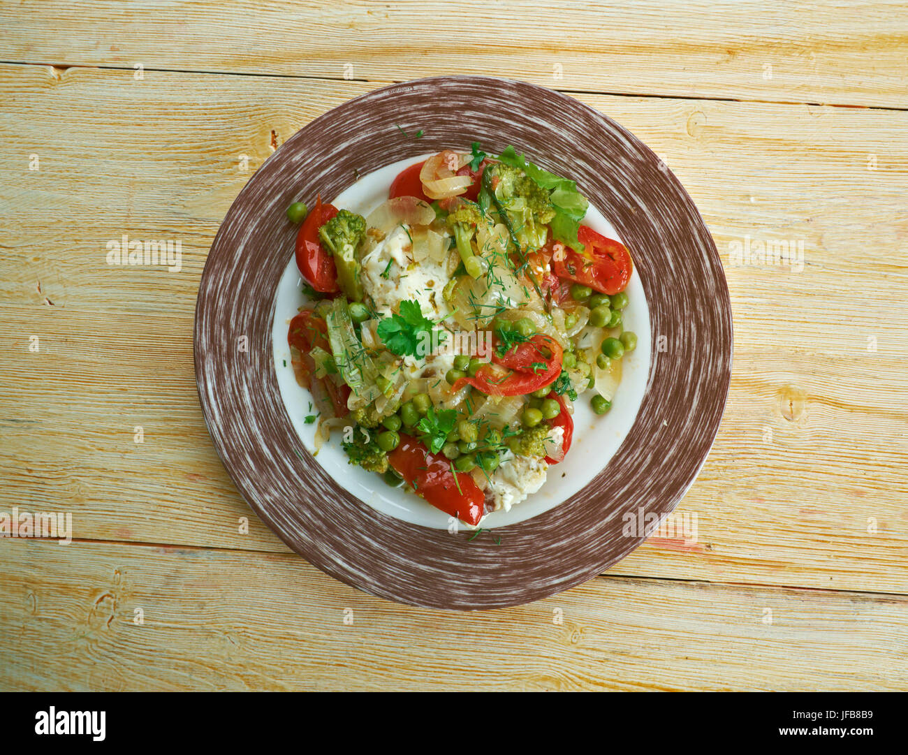 Baked Cod Provencal Stock Photo - Alamy