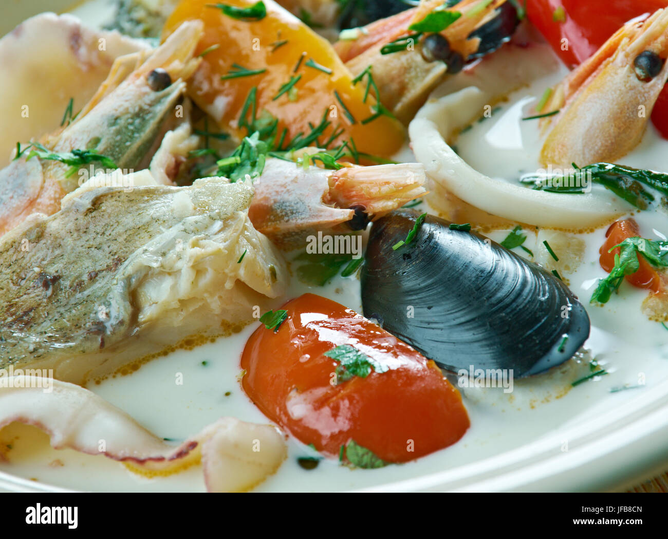 Coconut Fish Chowder Stock Photo - Alamy