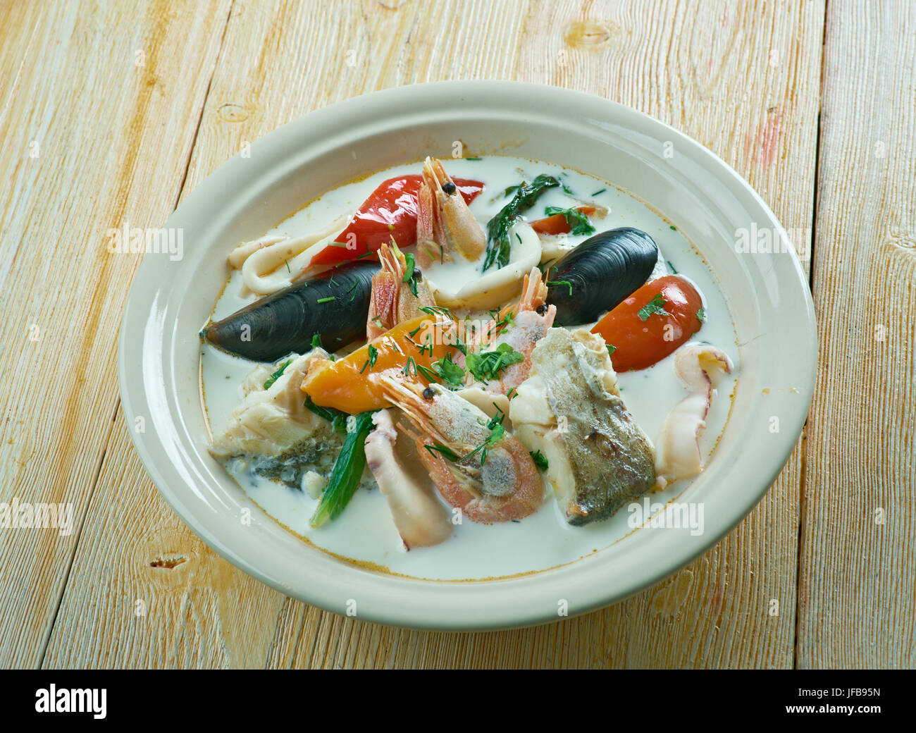 Coconut Fish Chowder Stock Photo - Alamy