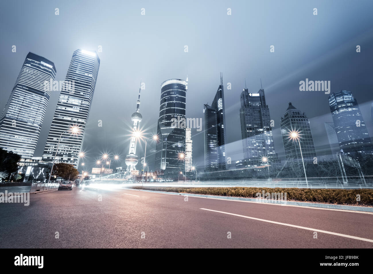 night scene of shanghai Stock Photo - Alamy
