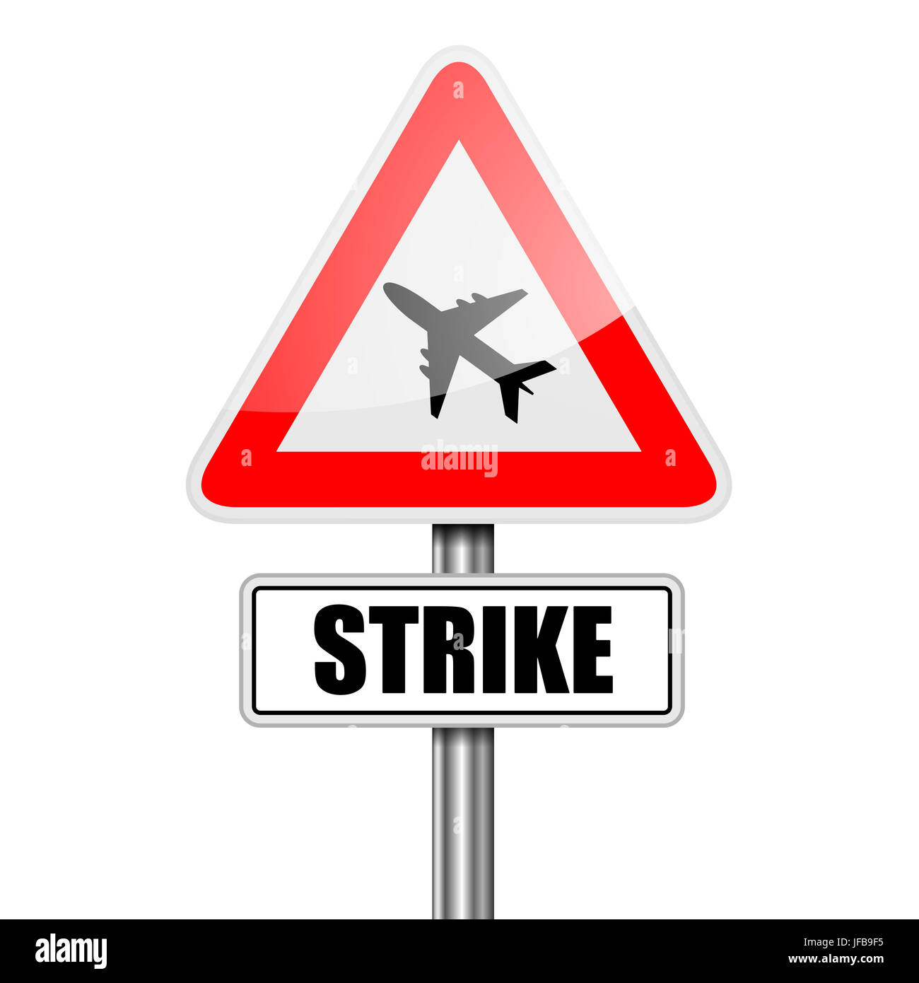 Sign Airplane Strike Stock Photo - Alamy