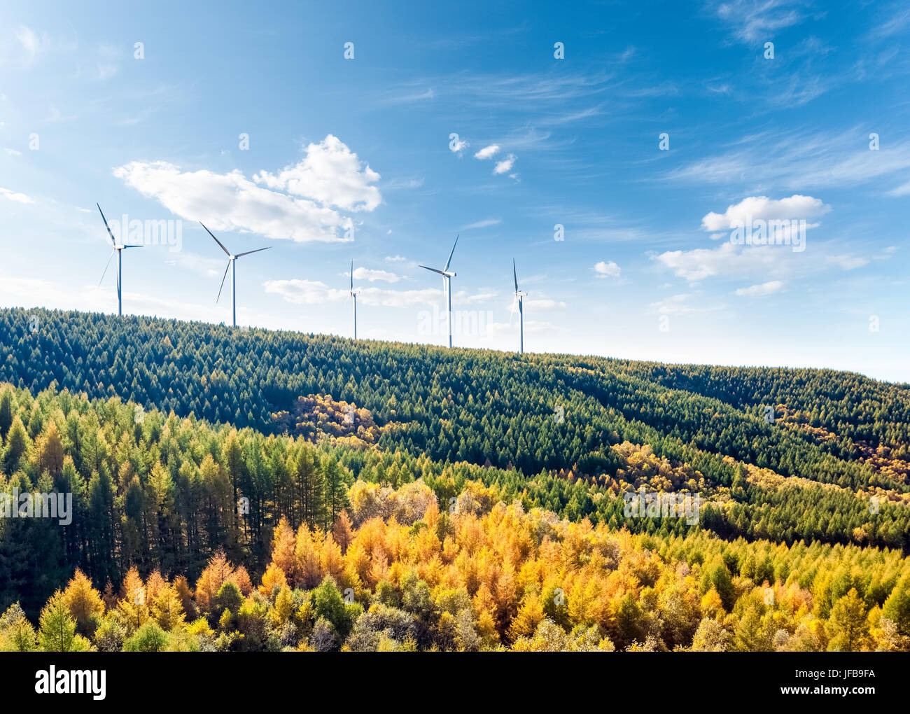 Wind turbines farm on hill hi-res stock photography and images - Alamy