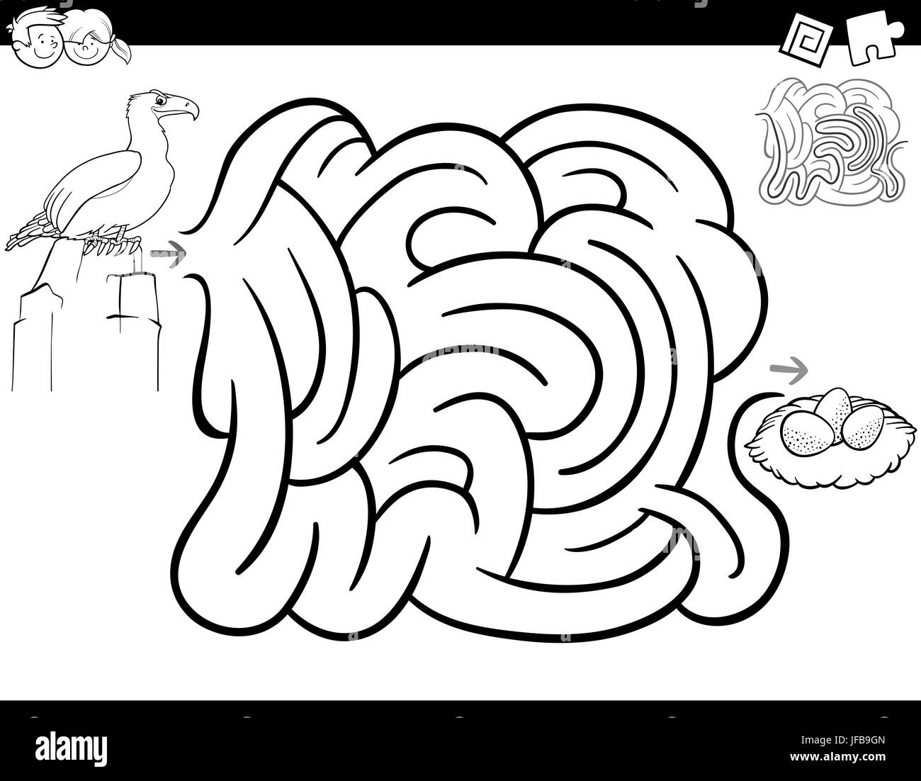 maze game coloring page Stock Photo - Alamy maze game coloring page Stock Photo - Alamy