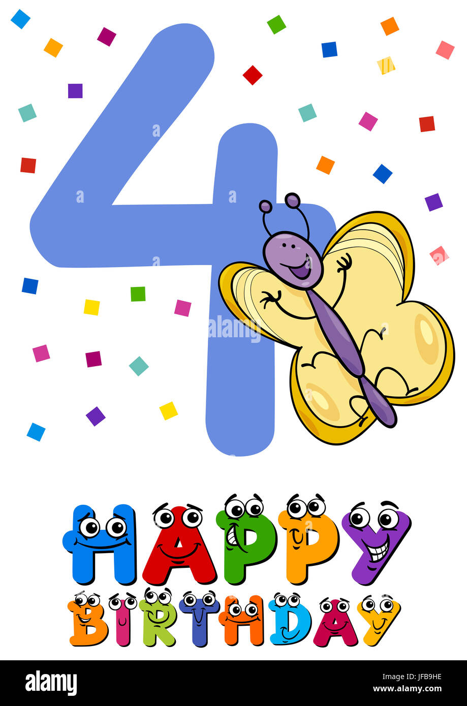 Number 4 birthday girl hi-res stock photography and images - Alamy