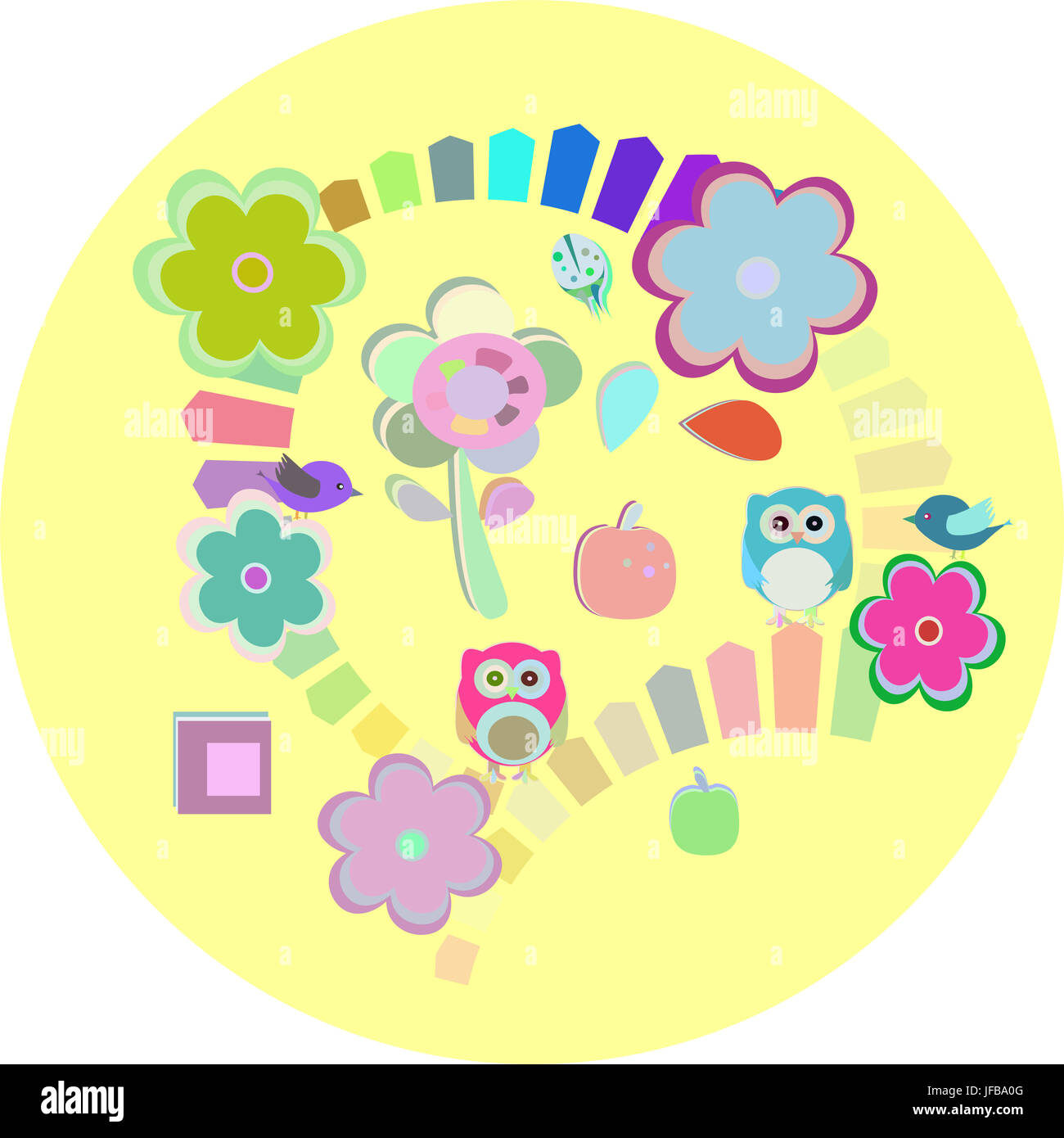 Owl in flowers hi-res stock photography and images - Alamy