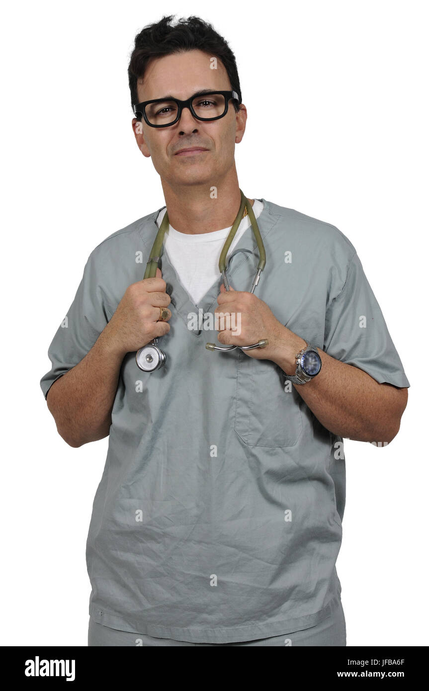 Handsome doctor stethoscope hi-res stock photography and images - Alamy