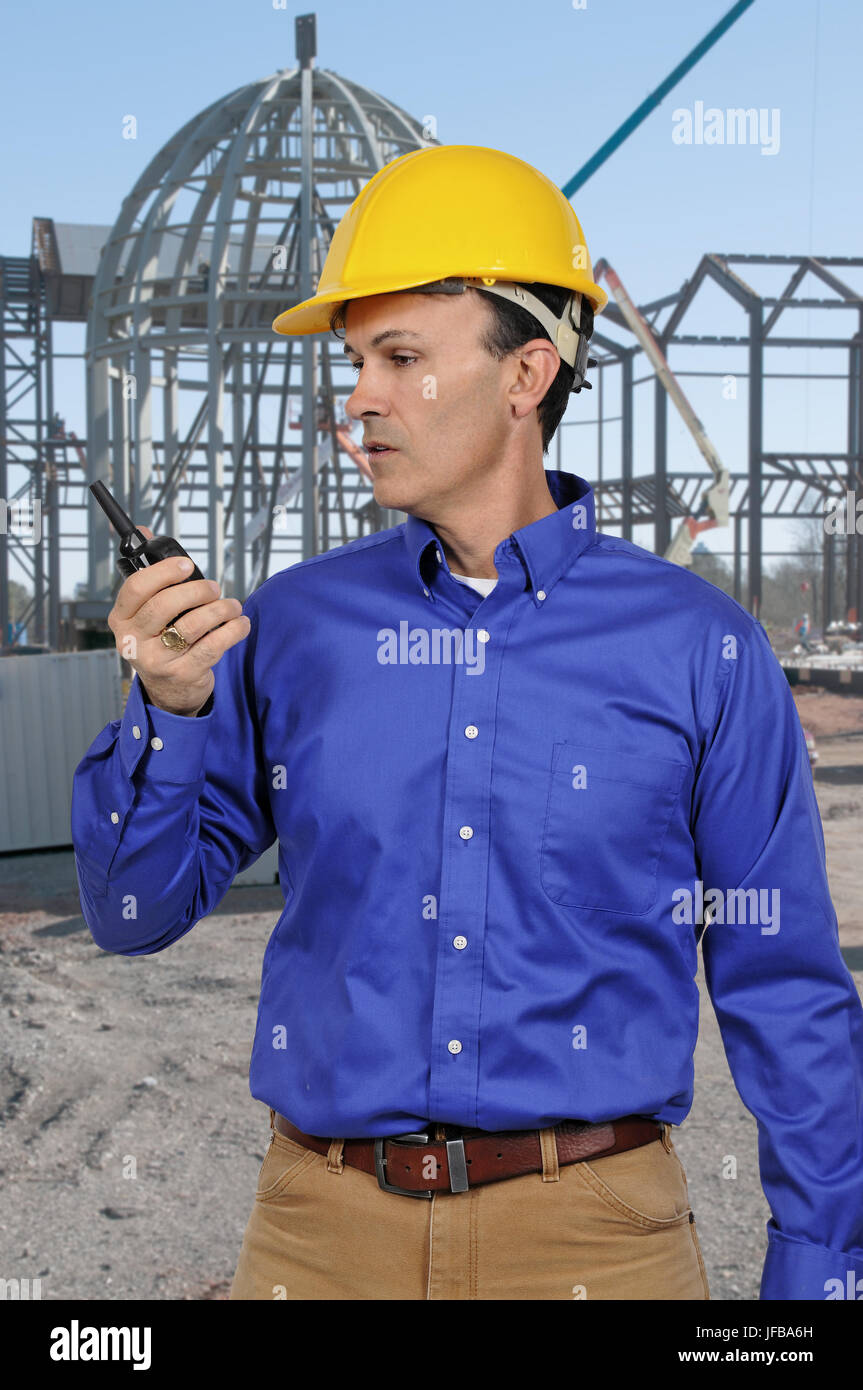 Construction Worker Man Stock Photo - Alamy