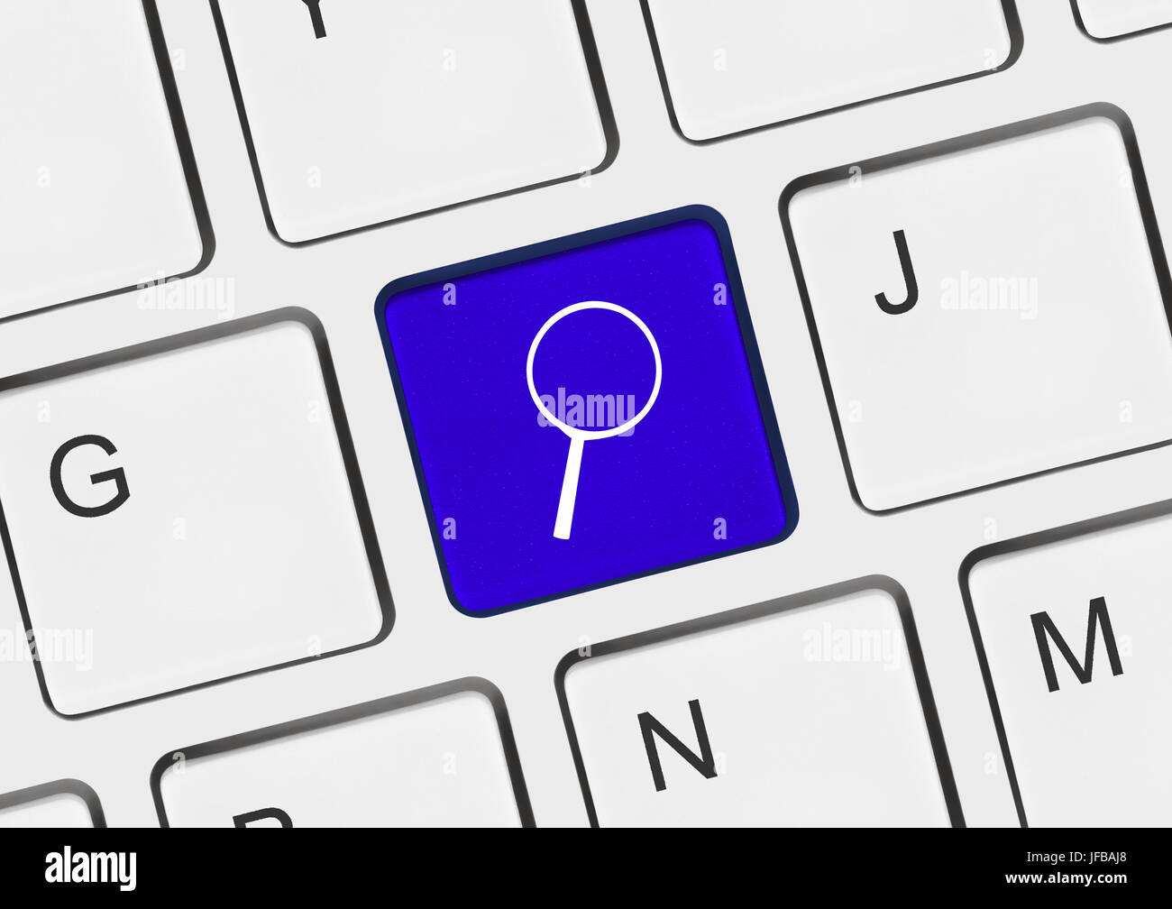 Computer keyboard with search key Stock Photo - Alamy