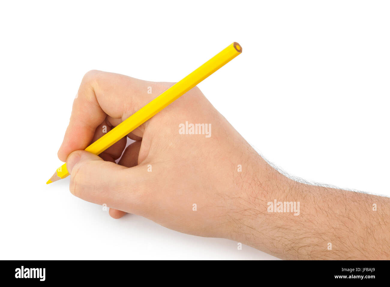 Pencil in hand Stock Photo - Alamy