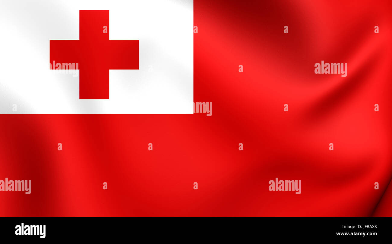 Flag of Tonga. Close Up Stock Photo - Alamy