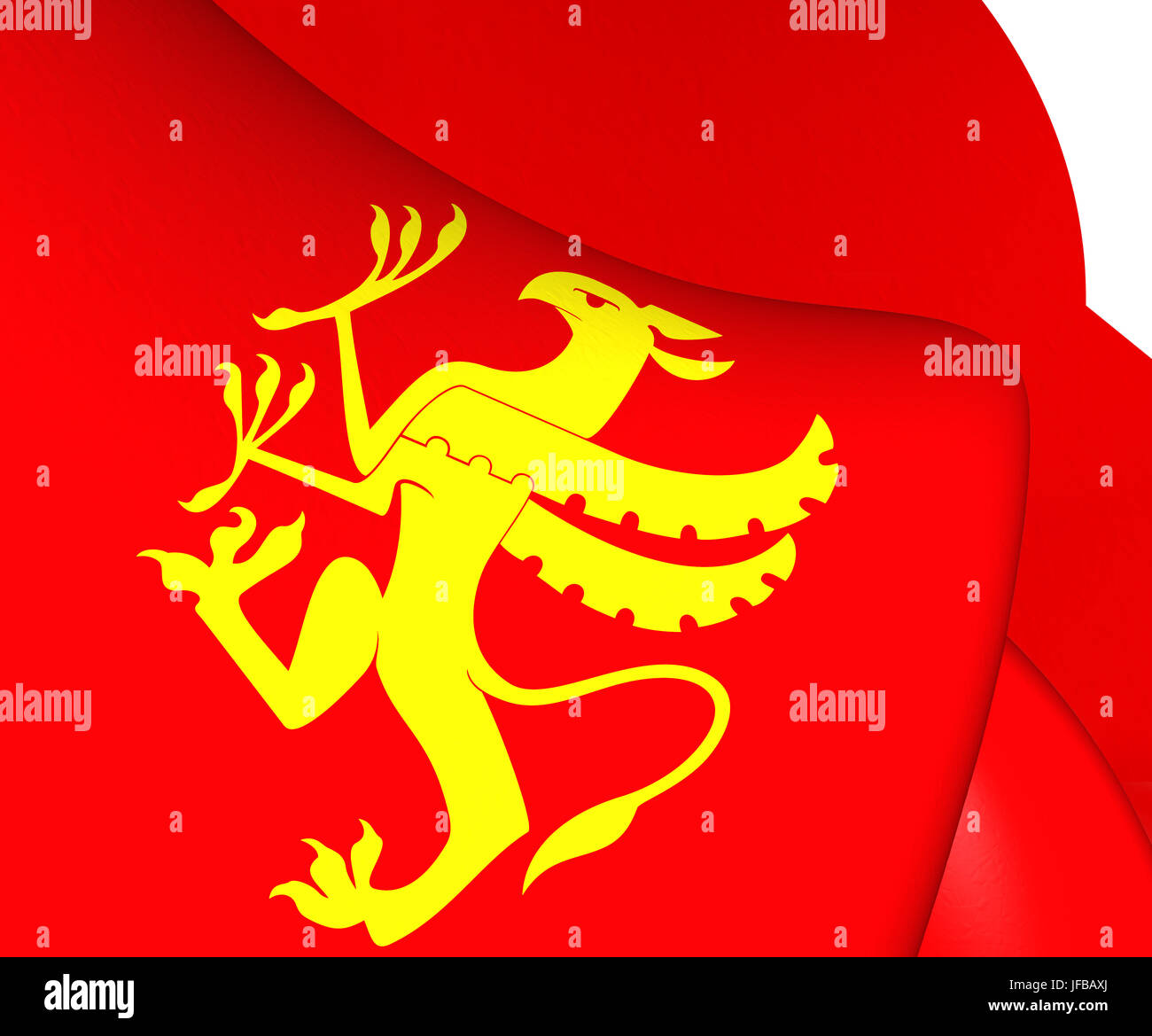 Flag of Troms, Norway Stock Photo - Alamy