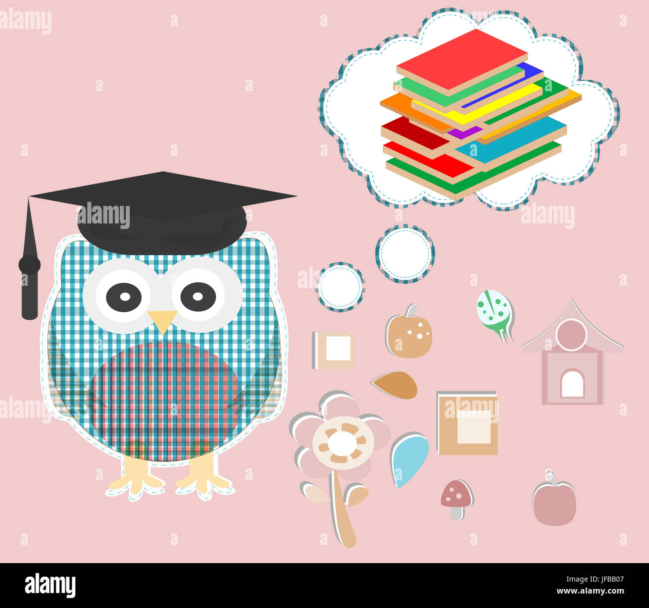 Wise owl reading book hi-res stock photography and images - Alamy