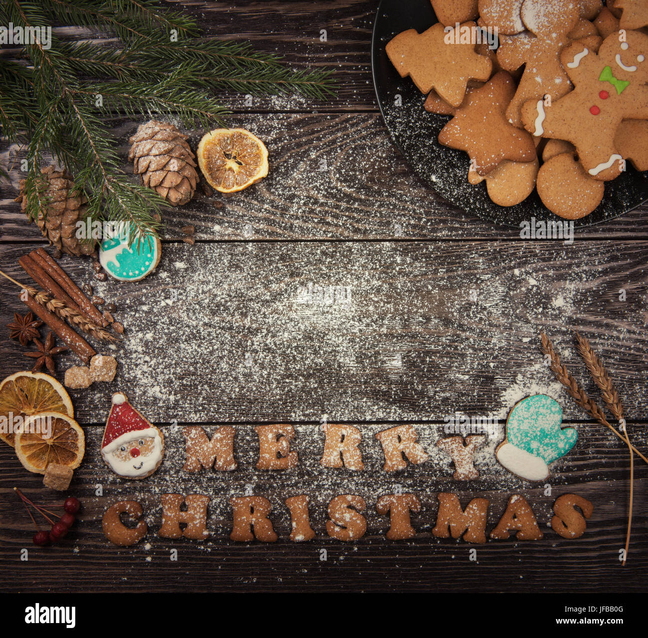 Different ginger cookies Stock Photo - Alamy