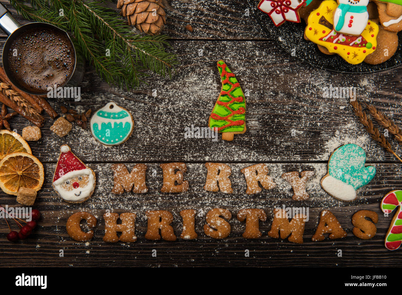 Different ginger cookies Stock Photo - Alamy