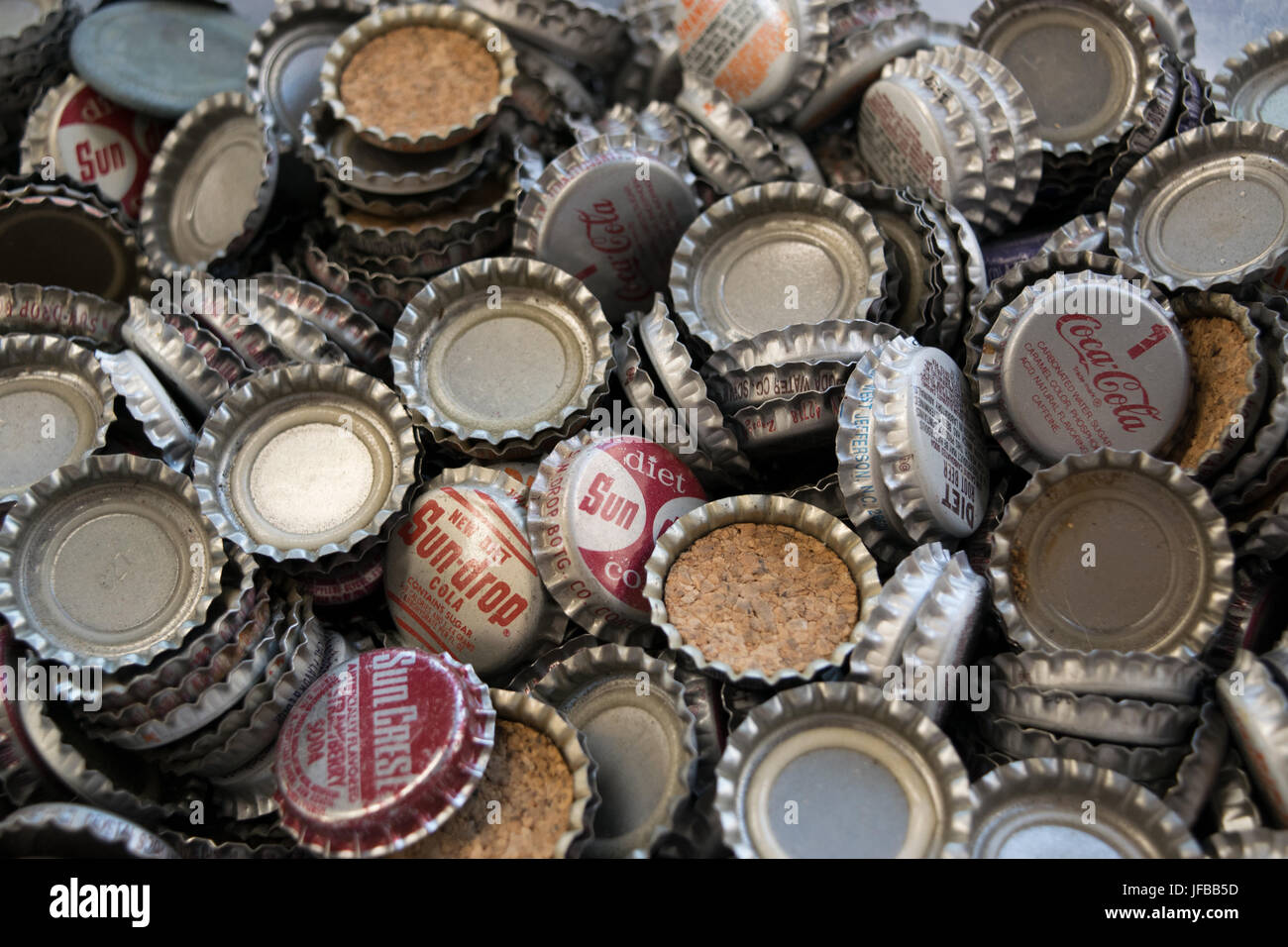 Bottlecap background texture Stock Photo - Alamy