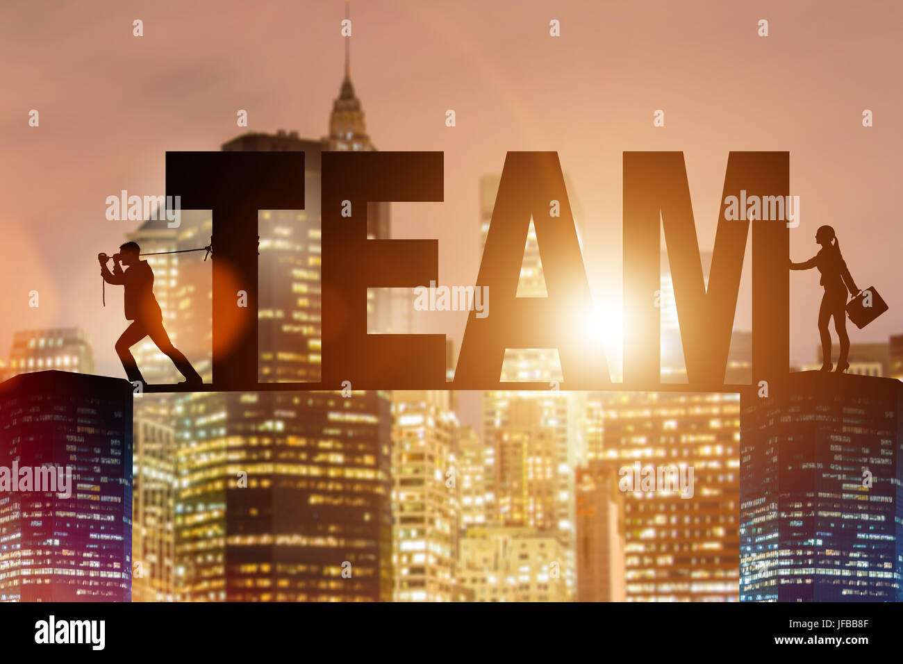 Teamwork concept with the word team Stock Photo - Alamy