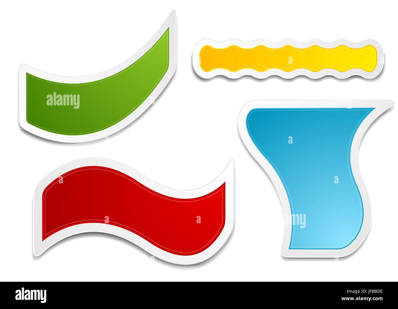 Bright stickers labels set Stock Photo - Alamy