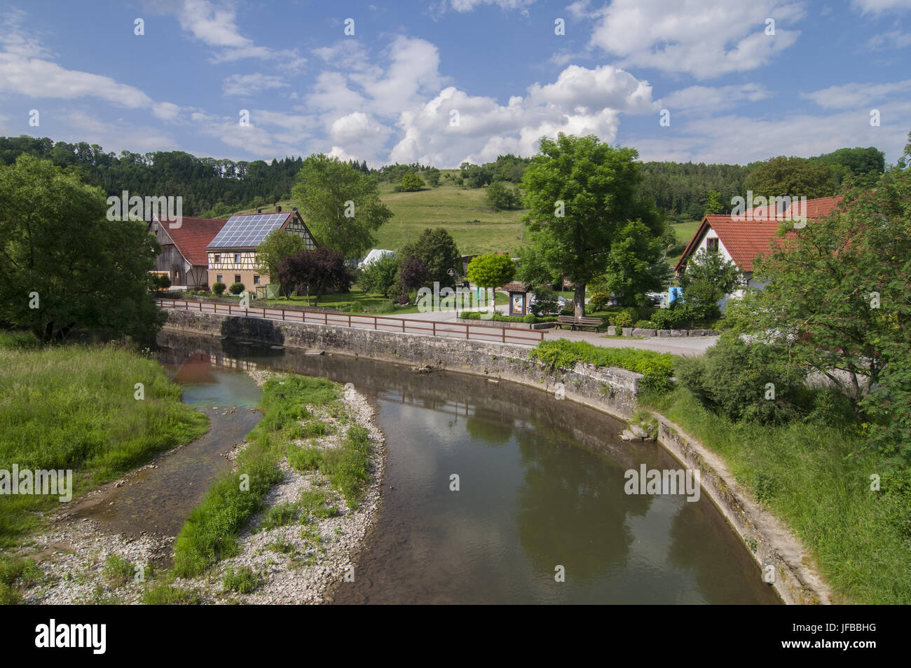 Buehler River in Vellberg-Eschenau, Germany Stock Photo - Alamy