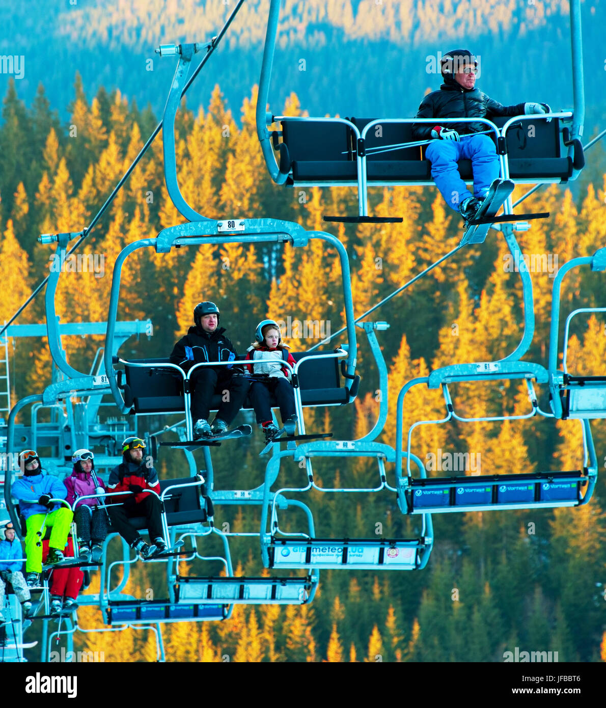 Lift at ski resort Stock Photo - Alamy