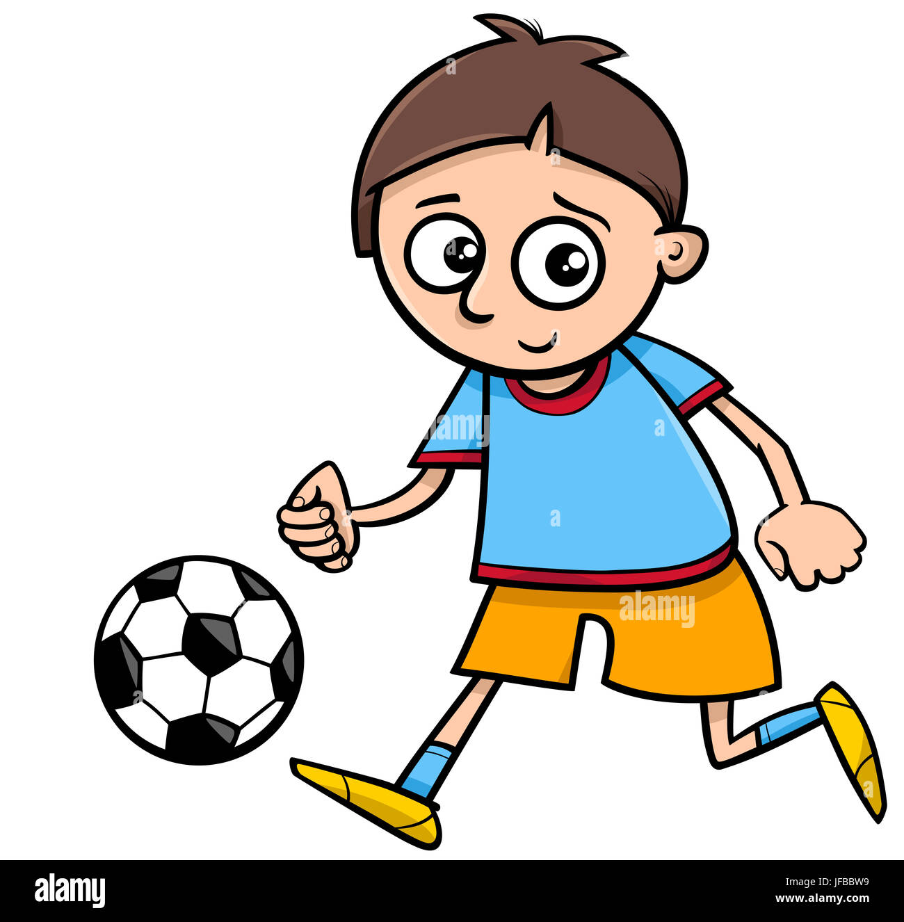 boy playing ball cartoon Stock Photo - Alamy