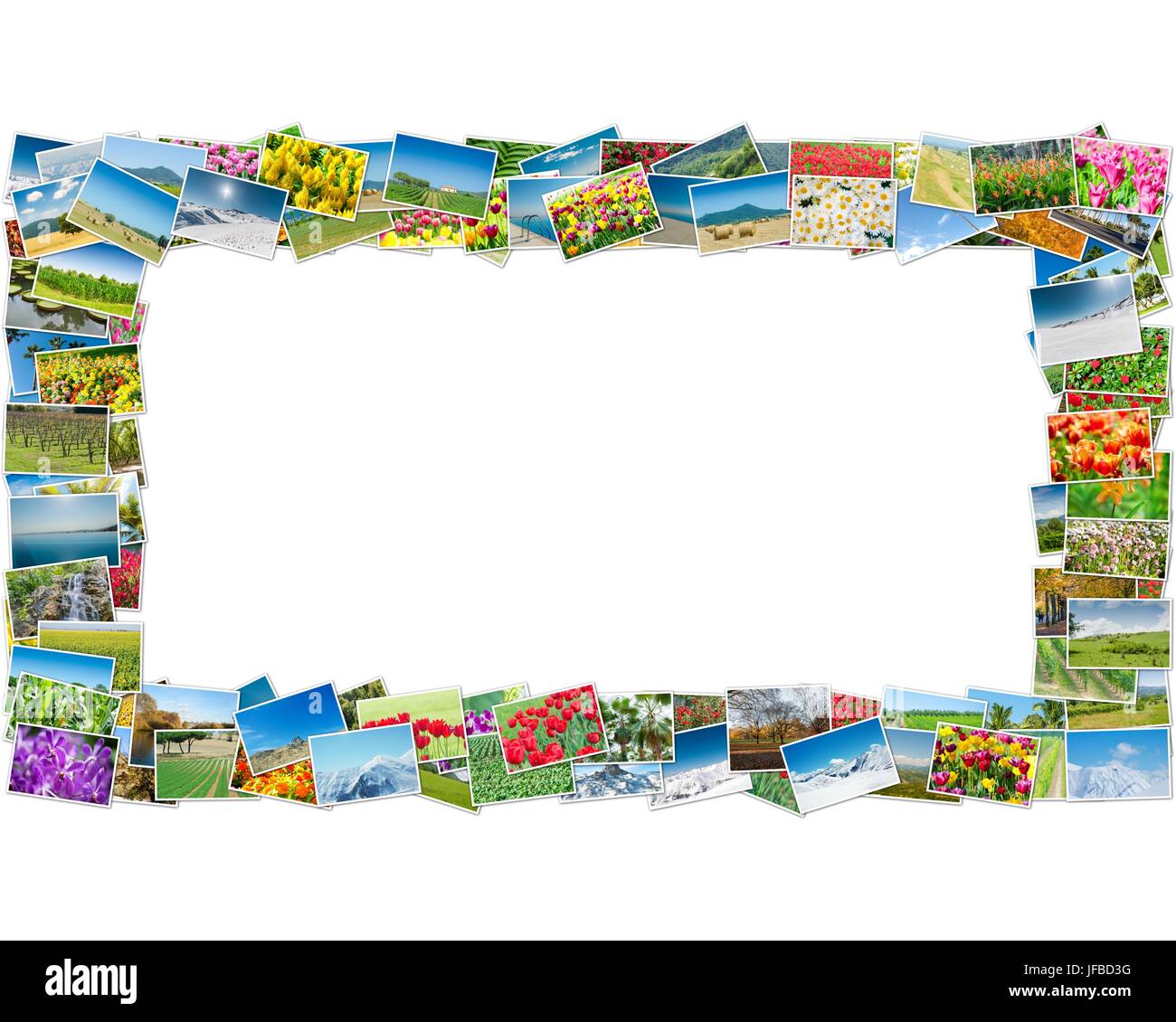 Frame made of various nature photos Stock Photo - Alamy