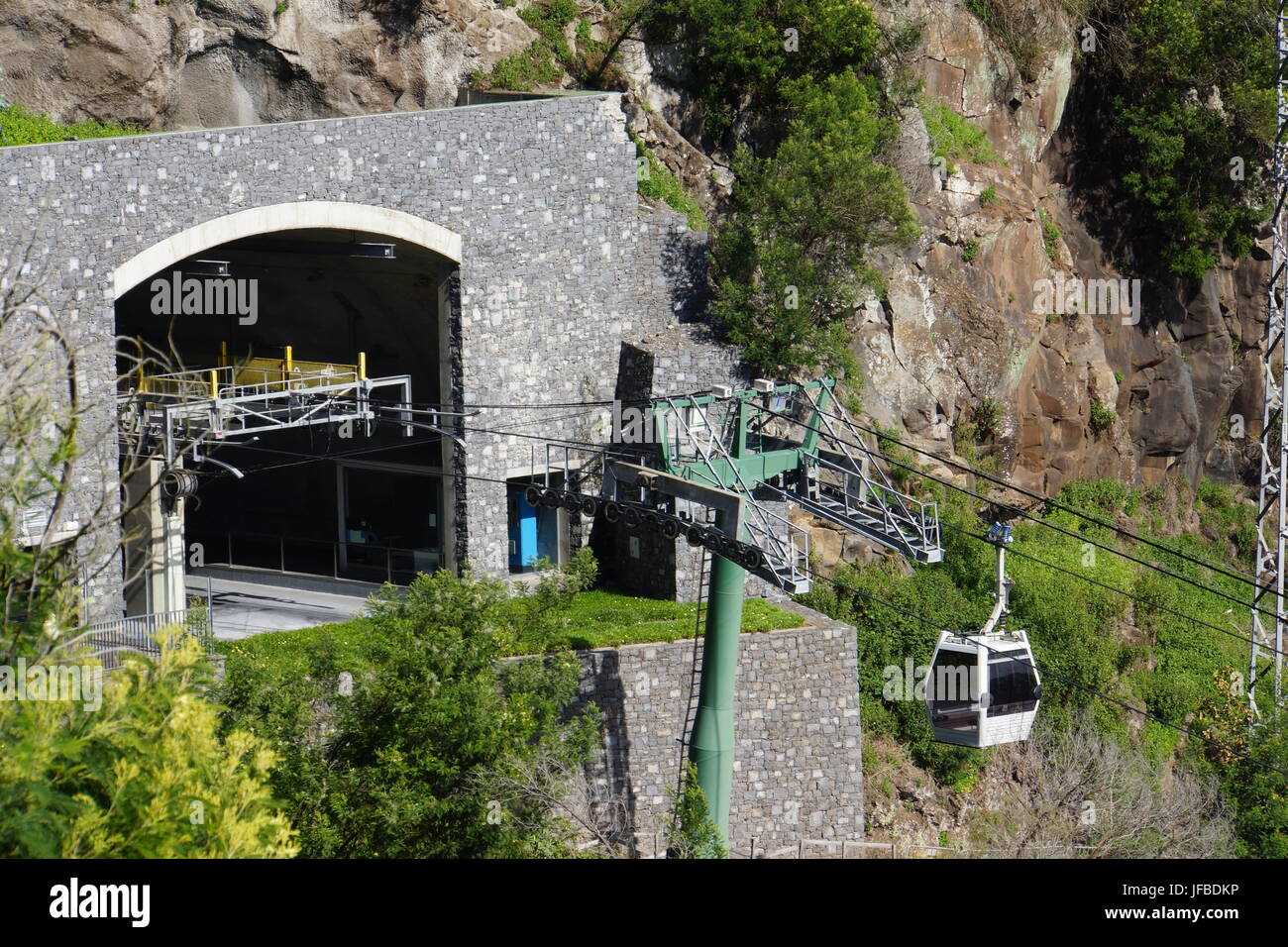 top station of the cable car to Monte Stock Photo - Alamy