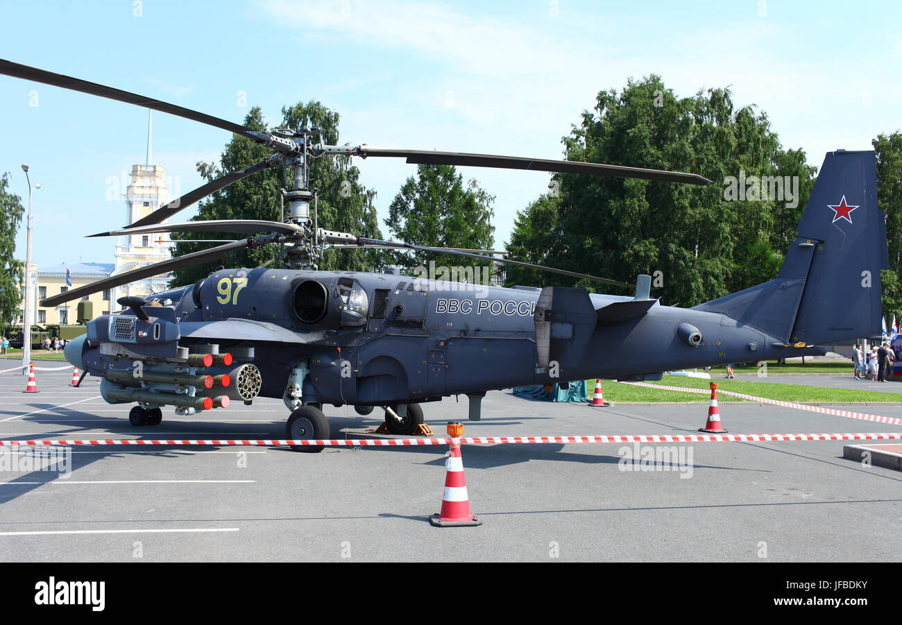 Alligator Attack helicopter Ka-52 Stock Photo - Alamy