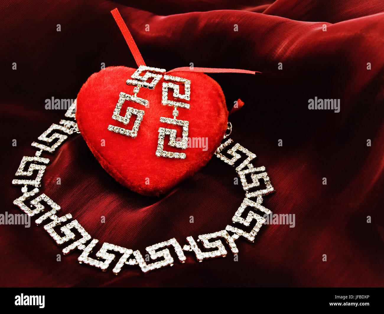 Red plush fabric hi-res stock photography and images - Alamy