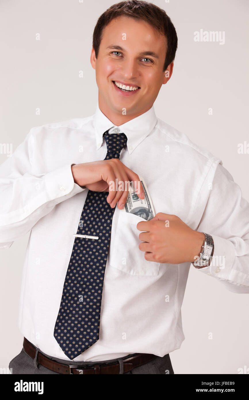 Man With Money Stock Photo - Alamy