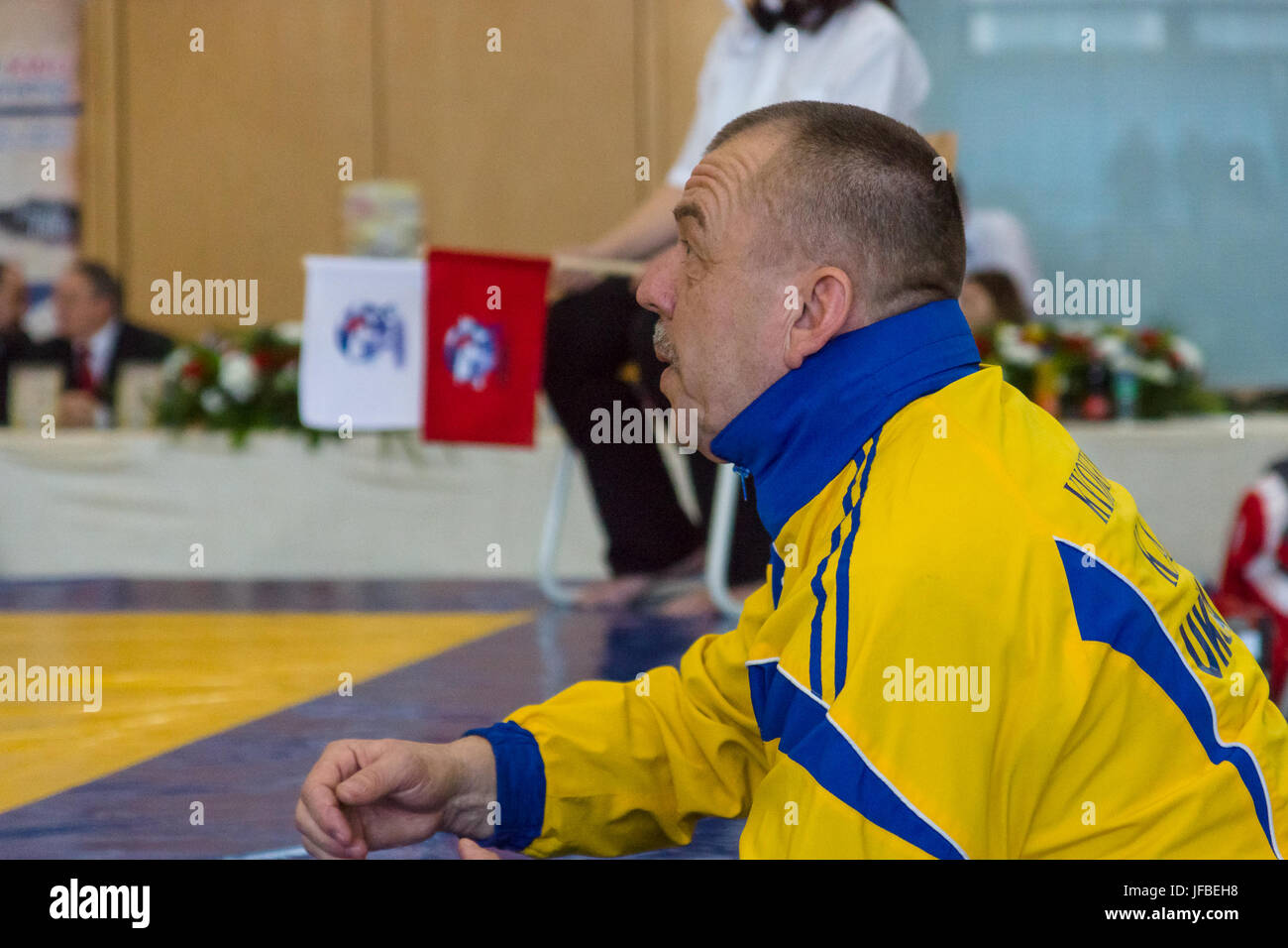 BERLIN - MARCH 18, 2017: Coach of the Ukrainian team. European ...