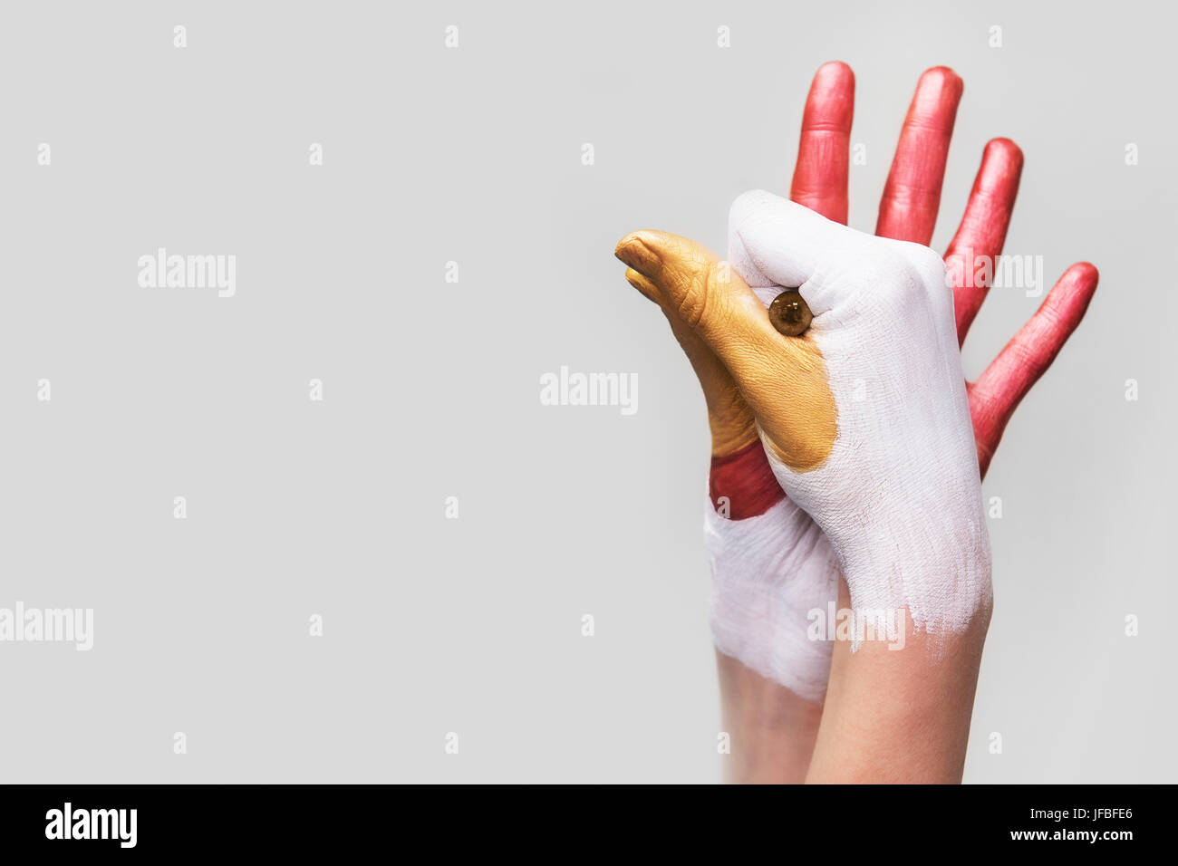 Rooster by hand Stock Photo - Alamy