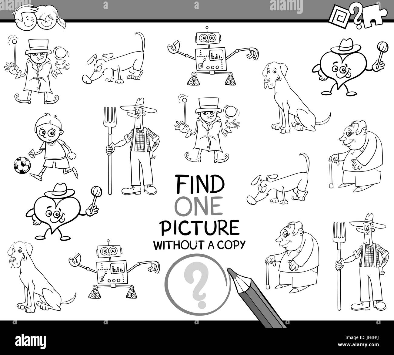 find image coloring page Stock Photo - Alamy