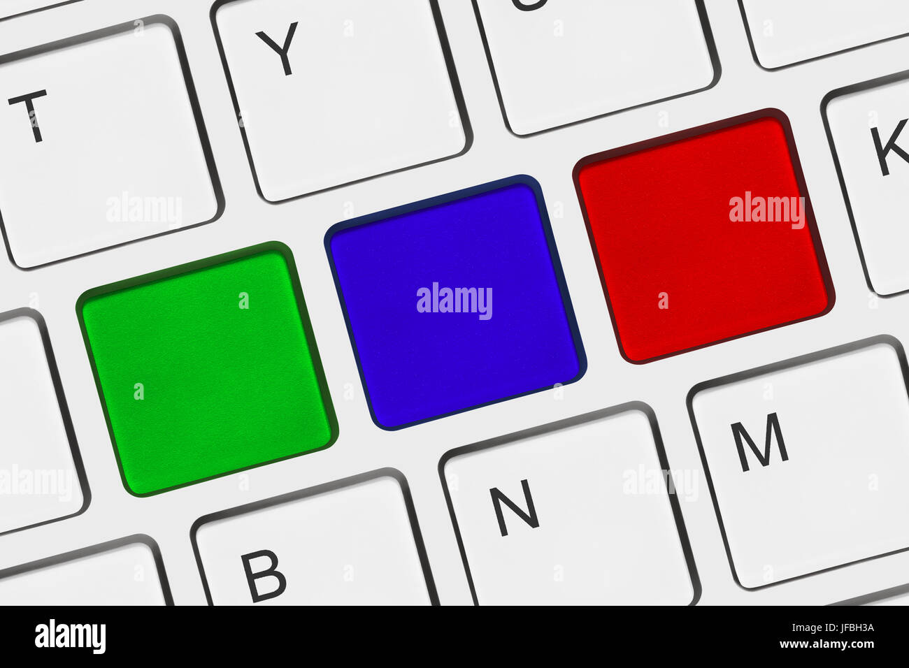 Computer notebook keyboard with blank keys Stock Photo - Alamy