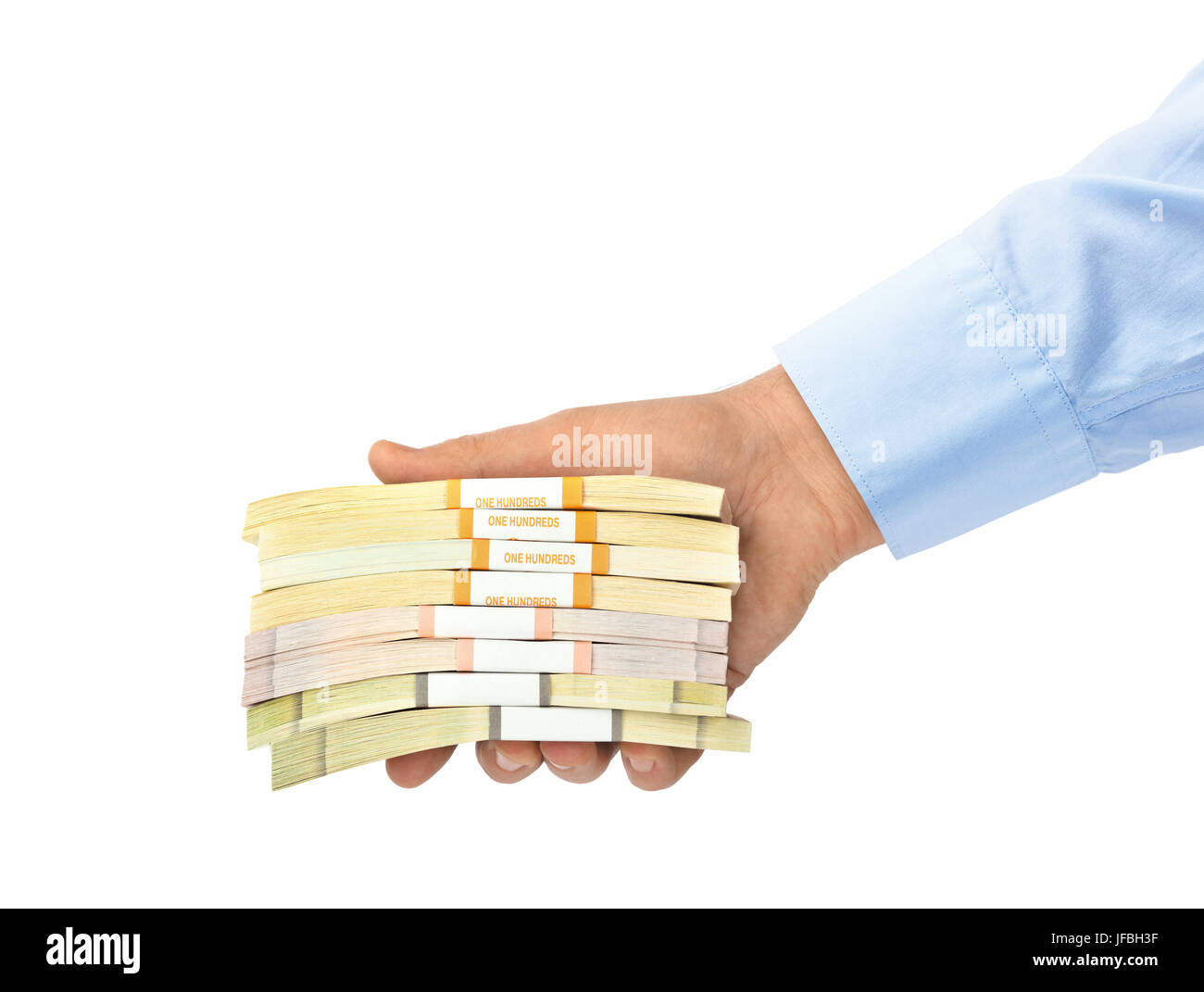 Hand with money Stock Photo - Alamy