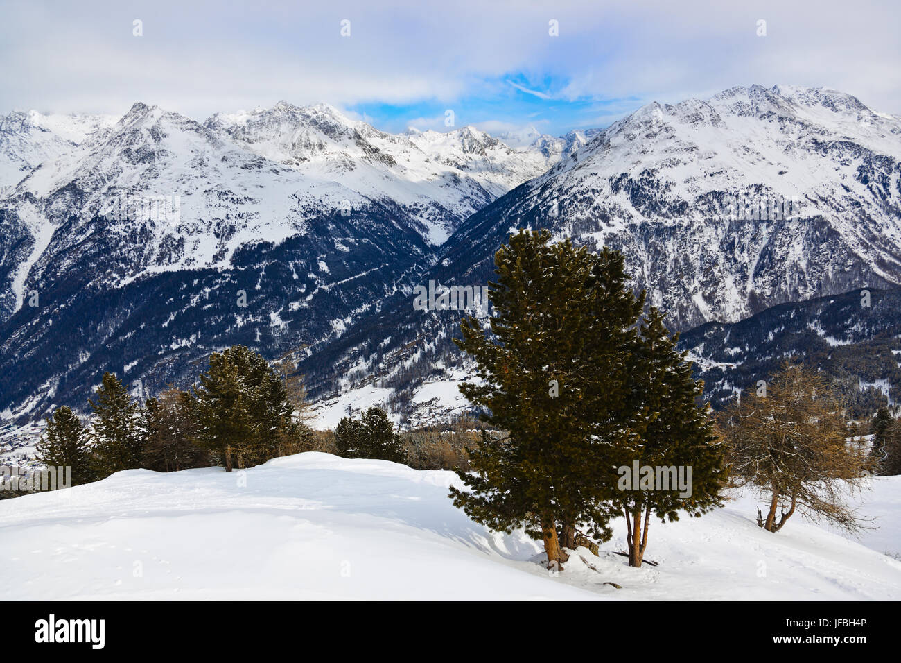 Mountains ski resort Solden Austria Stock Photo - Alamy